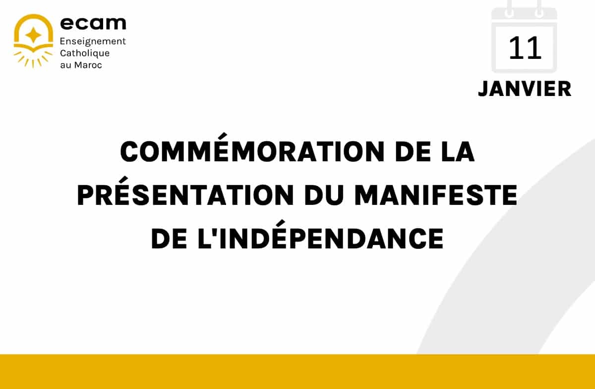 Le Manifeste du 11 janvier | ECAM I Enseignement Catholique Au Maroc